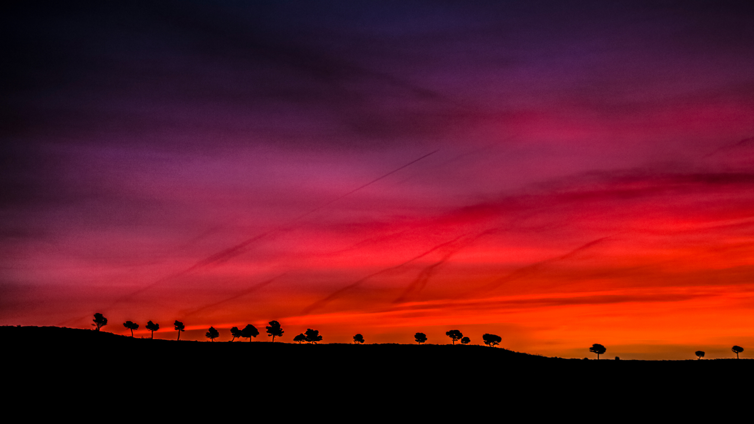 Wallpaper Red Scenery, Theatrical Scenery, Landscape, Dusk, Cloud, WQHD ...