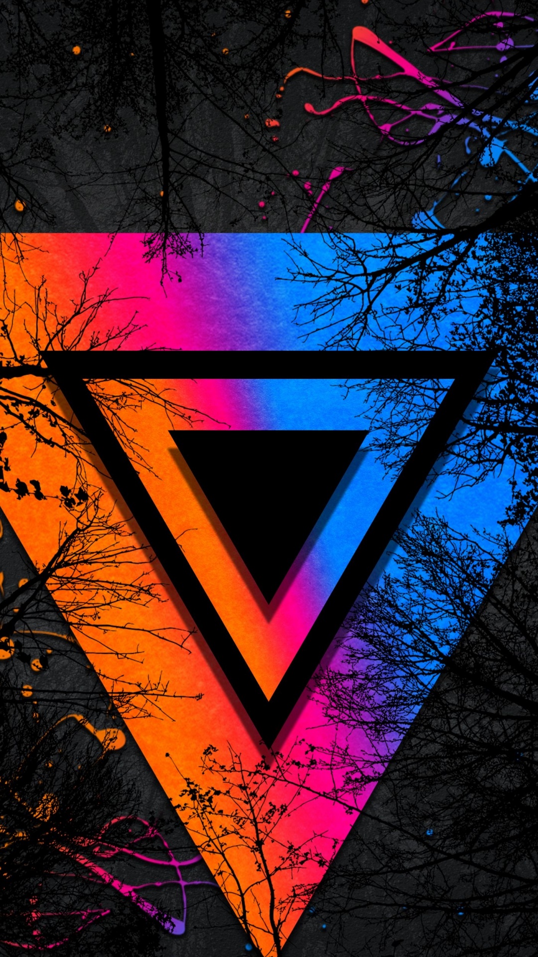 Triangle, Visual Arts, Graphic Design, Colorfulness, Purple Wallpaper ...