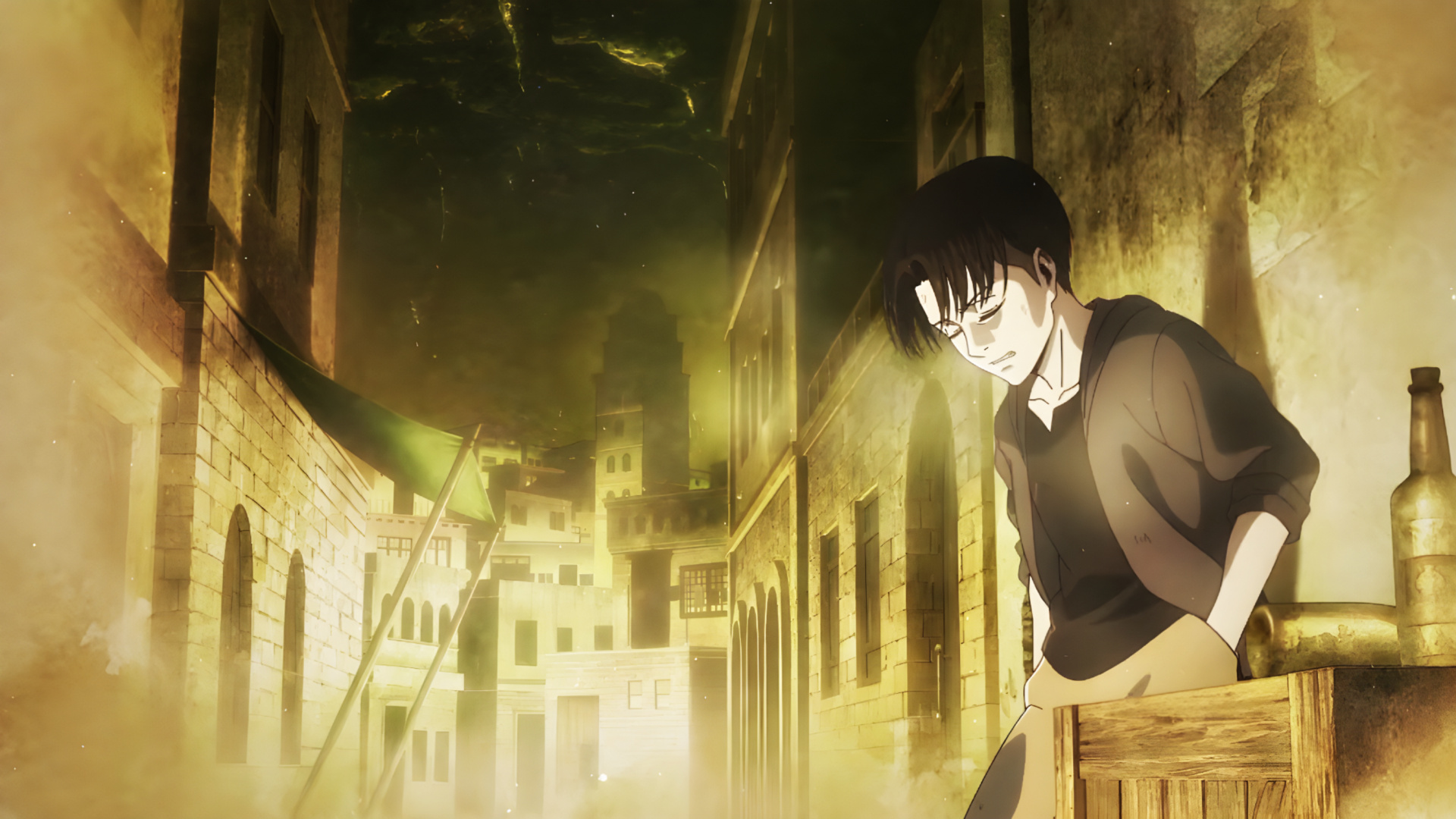 Wallpaper Levi Ackerman, Eren Yeager, Mikasa Ackerman, Animated Cartoon ...