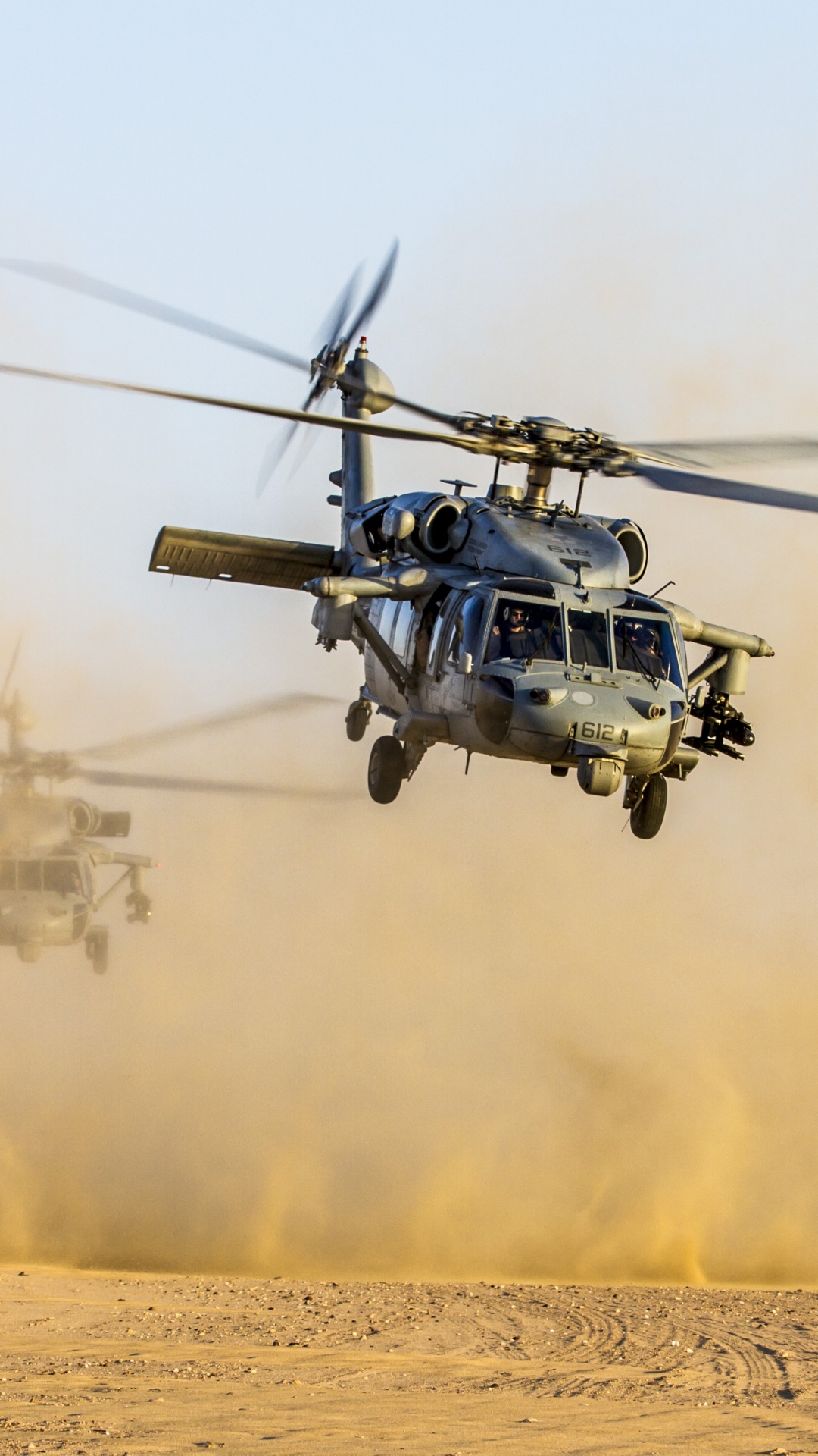 Black Helicopter Flying Over The Clouds During Daytime Wallpaper for ...