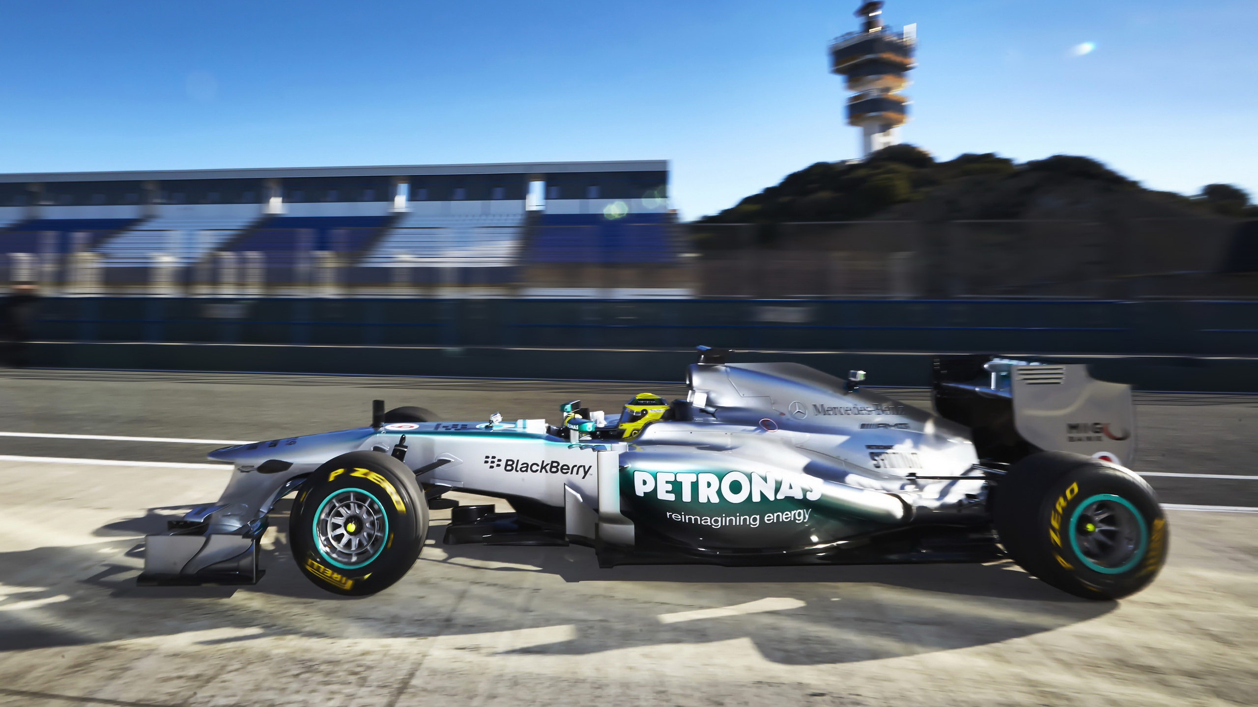 Wallpaper White and Black f 1 Car on Gray Asphalt Road During Daytime ...