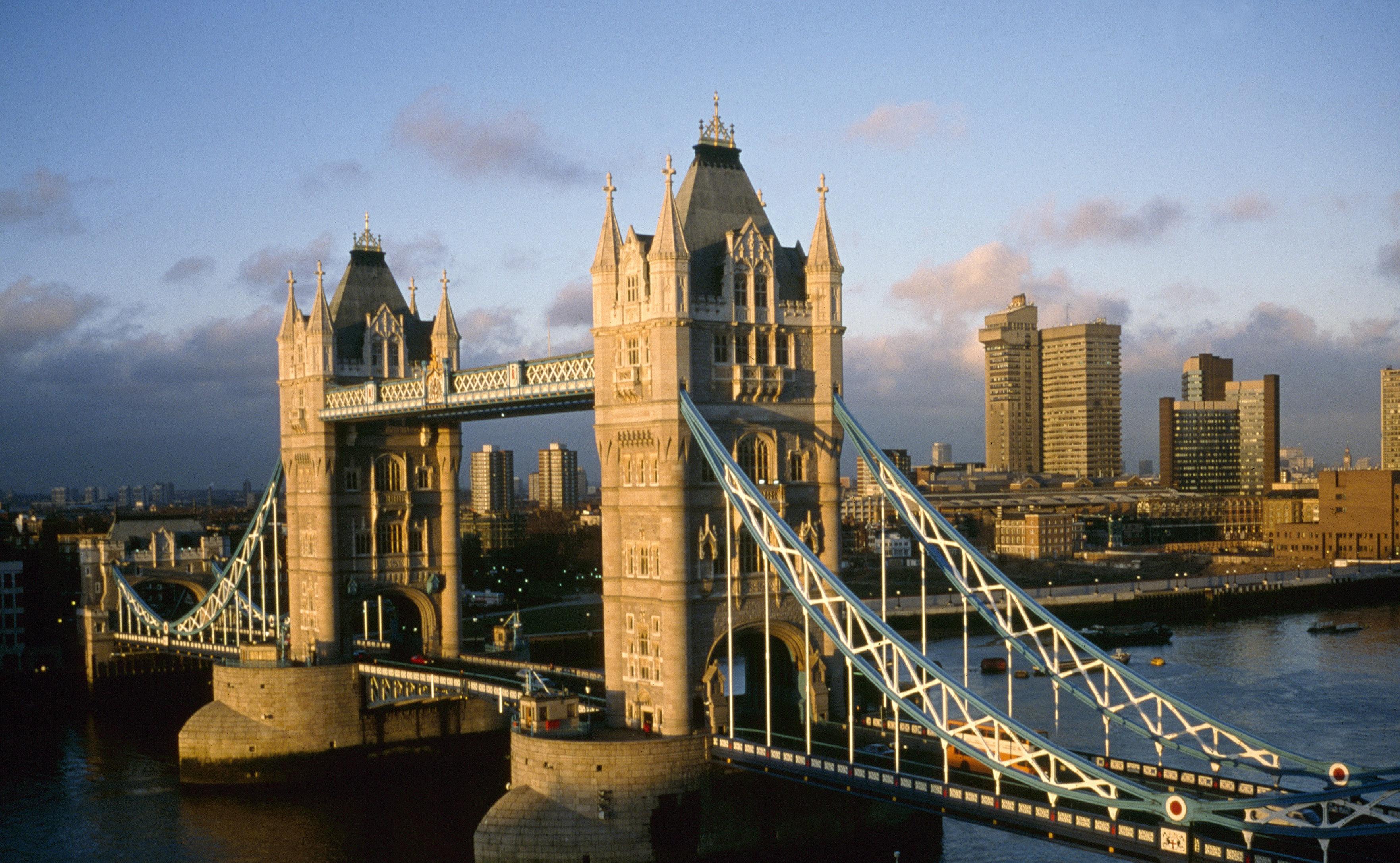 Wallpaper Brown Concrete Building Near Bridge Under Blue Sky During ...