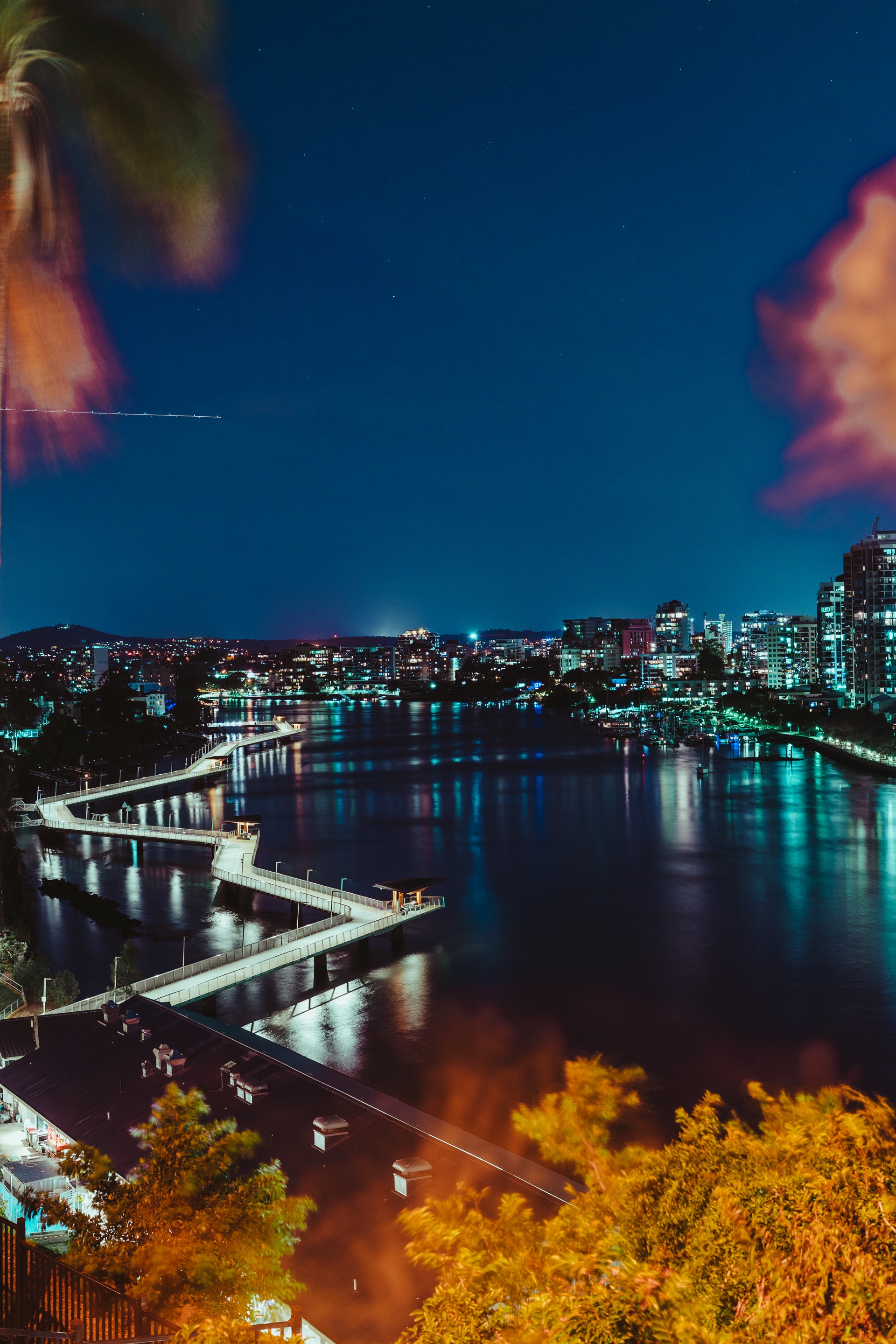 Wallpaper City Skyline During Night Time, Background - Download Free Image