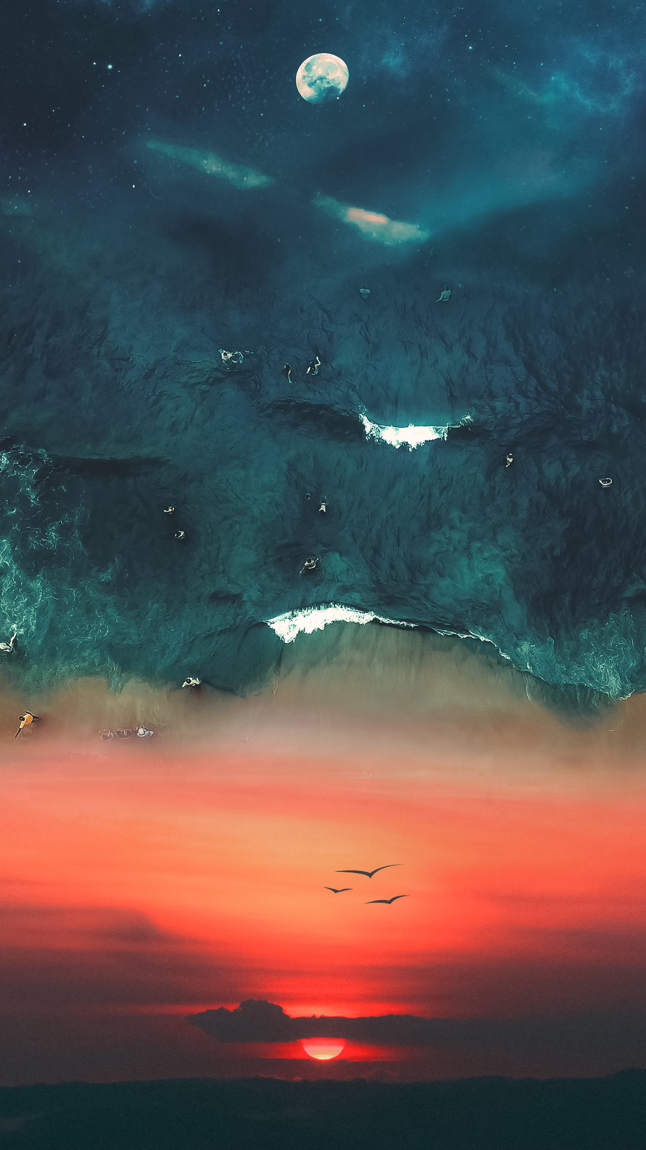 Wallpaper Atmosphere, Cloud, Water, Blue, Natural Landscape, Background ...