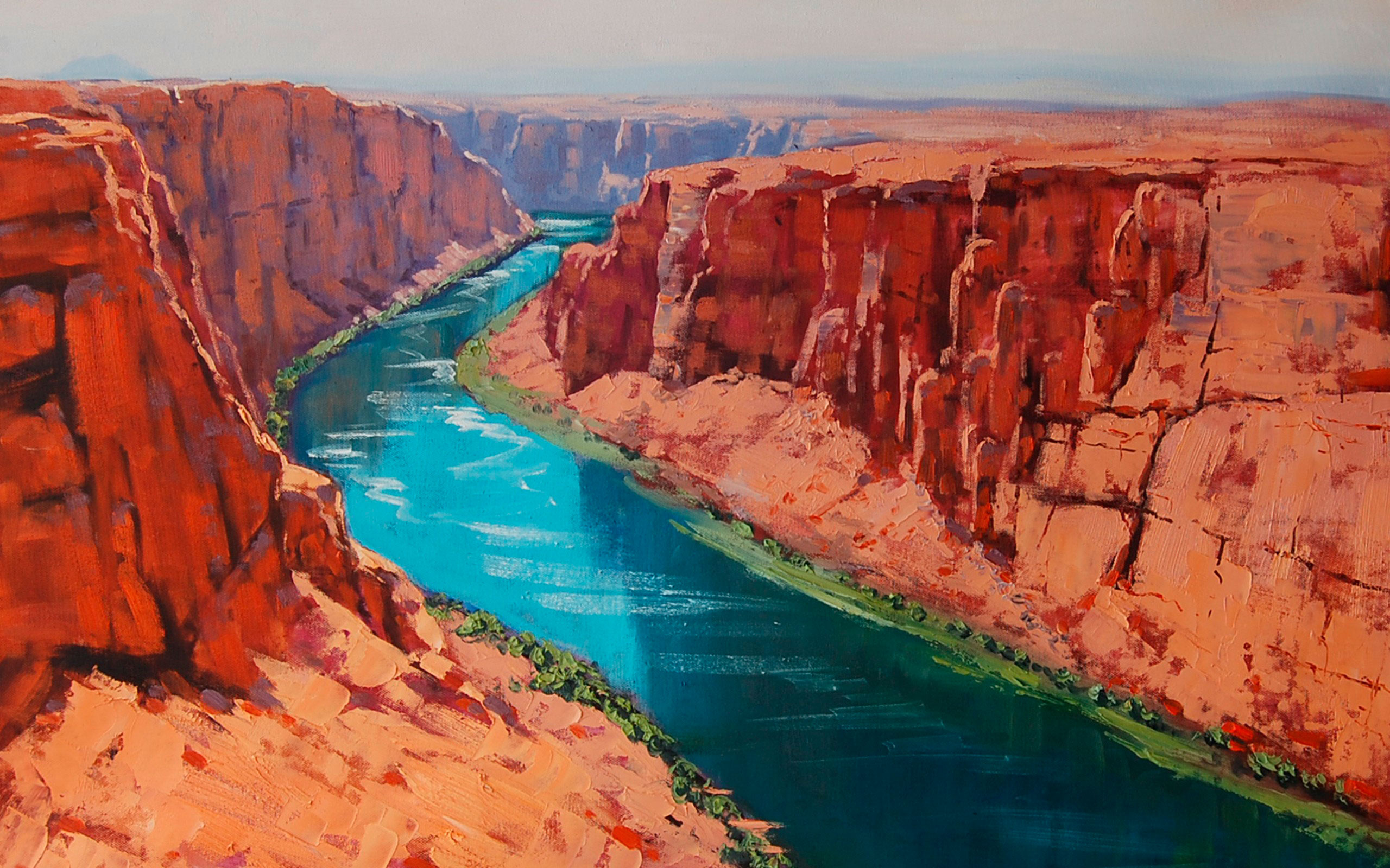 Wallpaper Brown Rock Formation Beside Blue Body of Water During Daytime ...