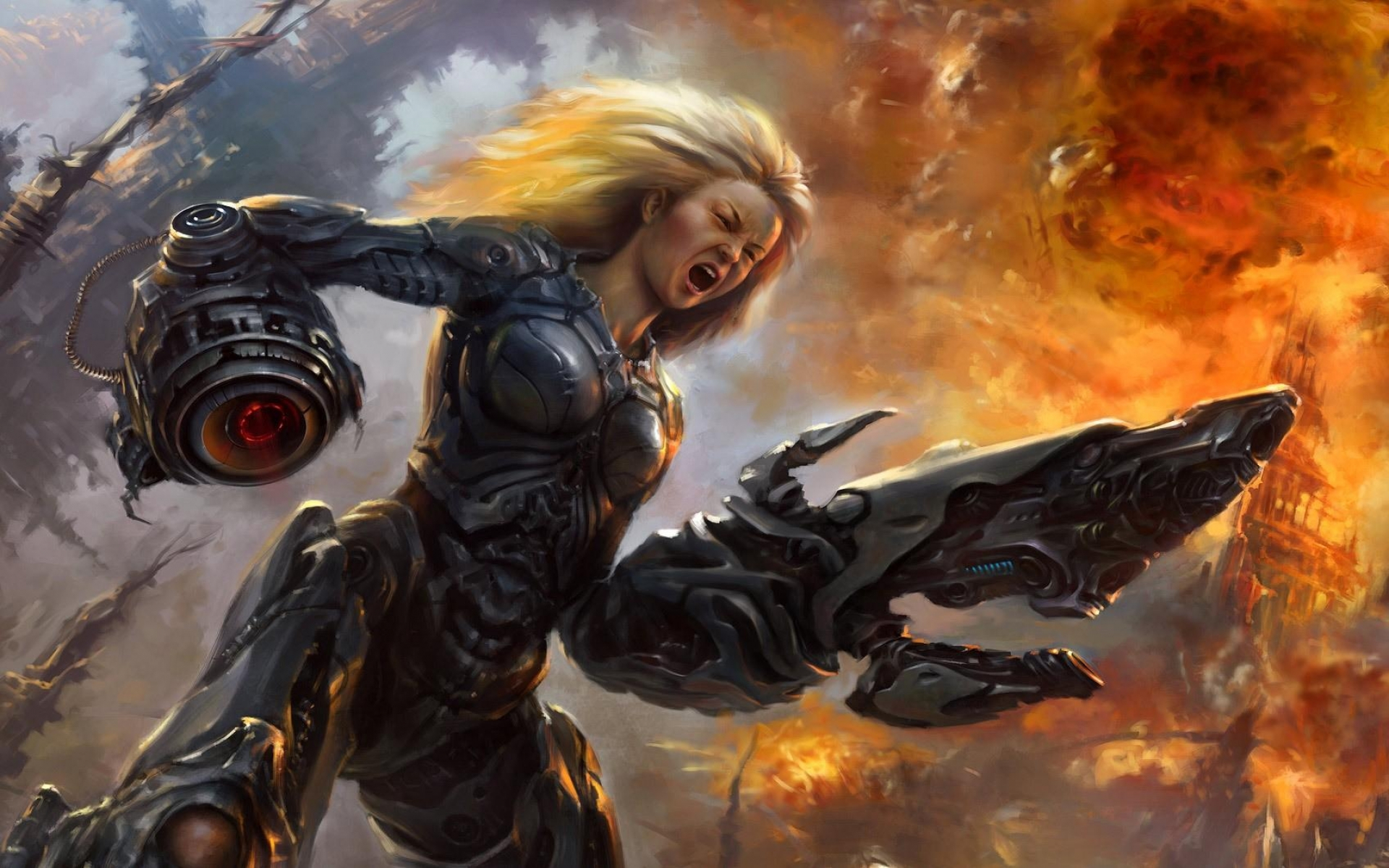 Cyborg She Wallpaper