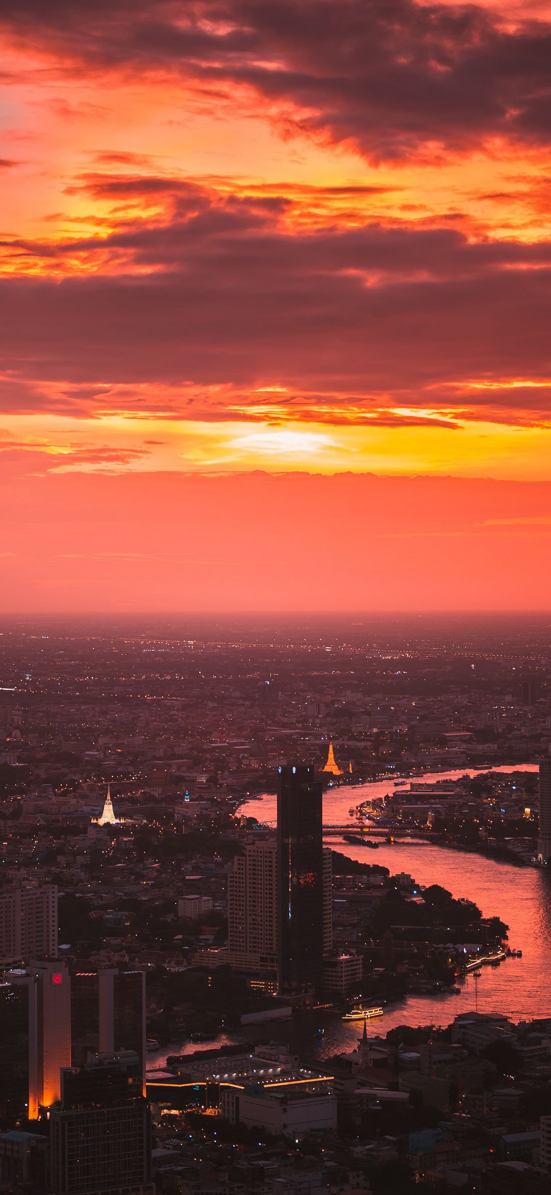 Wallpaper Sunset, Cityscape, Dusk, Building, Cloud, Background ...