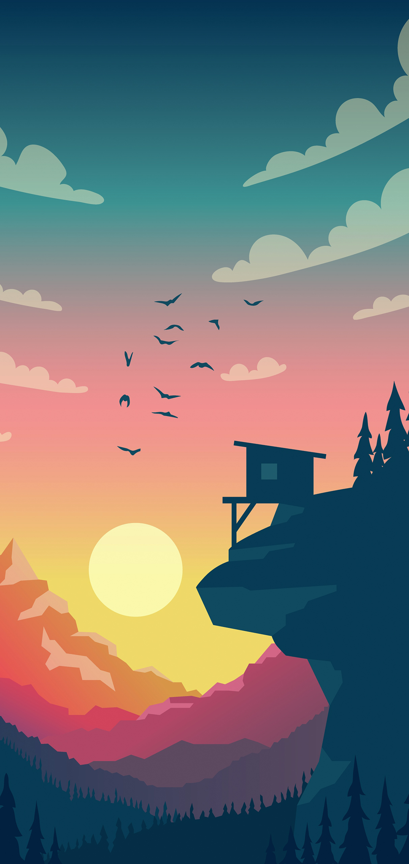 Les Fonds D’écran Art Vectoriel Jour et Nuit, Illustration, Graphisme ...