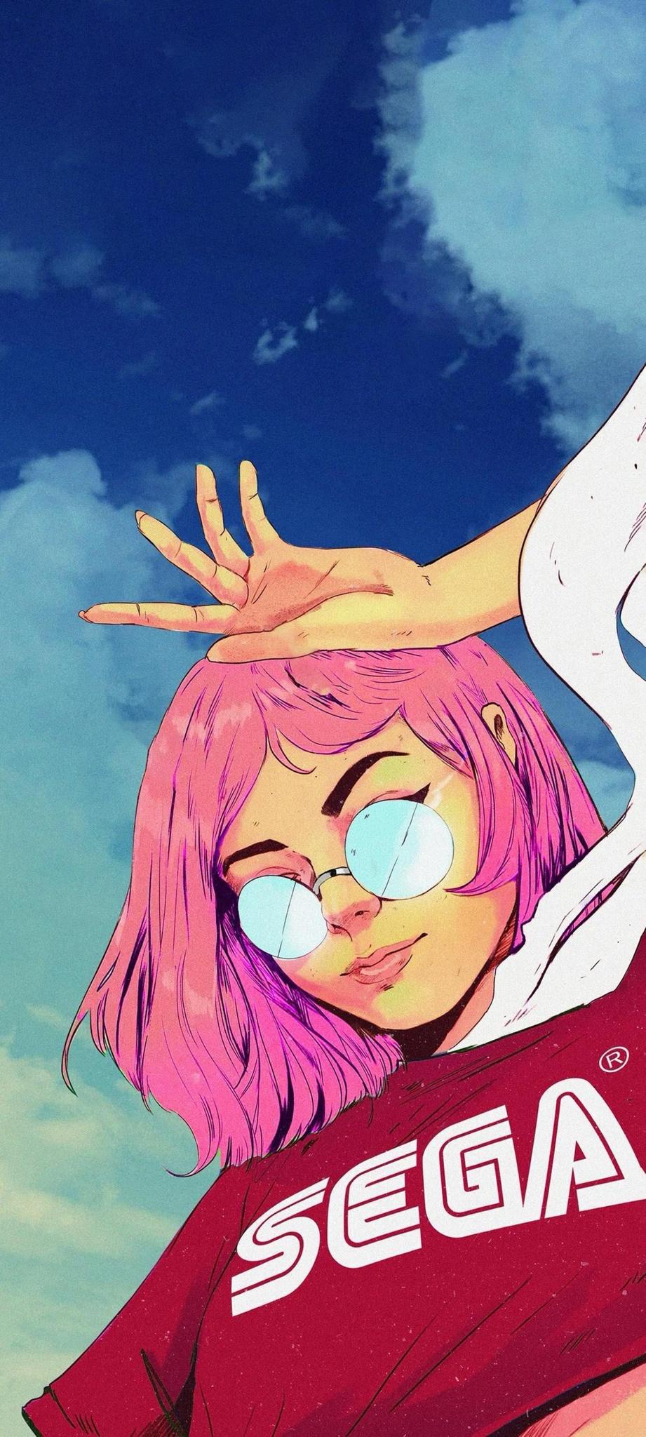 Wallpaper Gamer Girl, Cartoon, Sega, Eye, Mouth, Background - Download ...