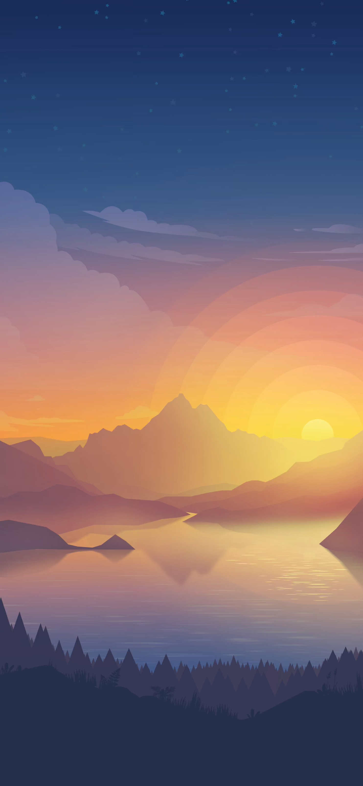 Wallpaper Ios, IOS 14, Mountainous Landforms, Natural Landscape ...