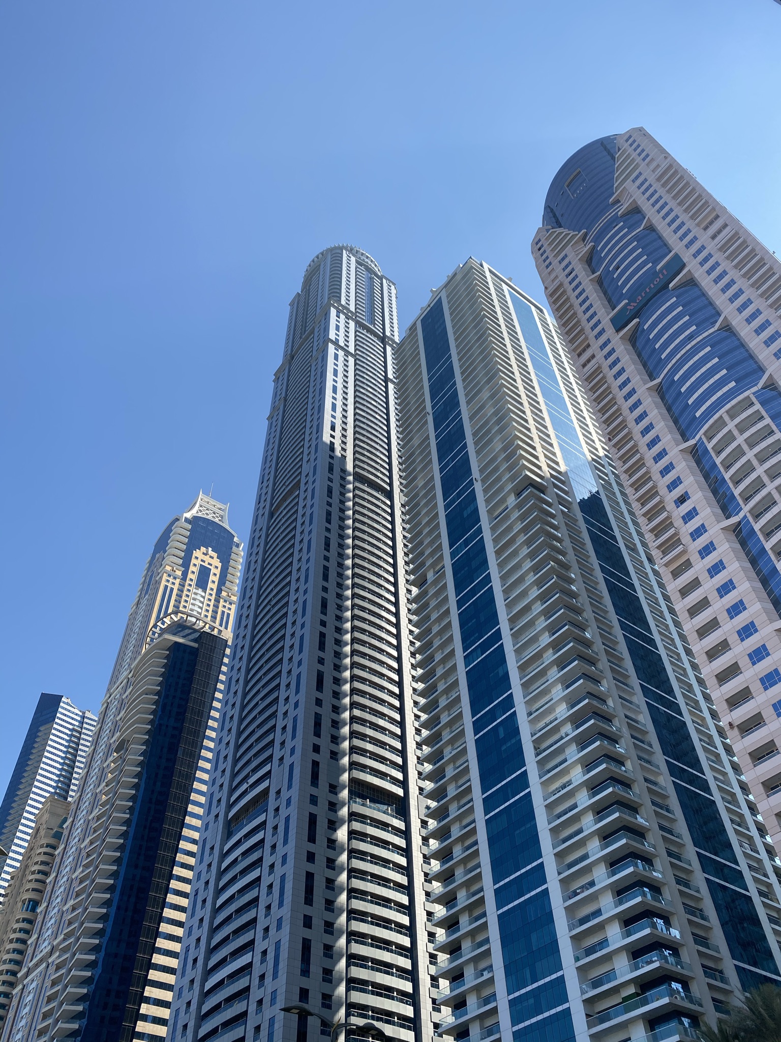 Wallpaper Dubai, Blue, Tower Block, Daytime, Architecture, Background ...