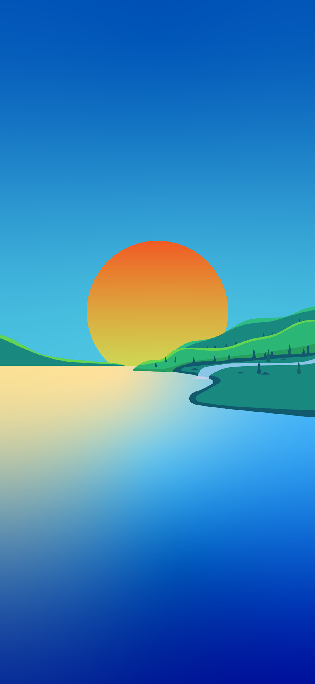 Wallpaper Natural Landscape, Colorfulness, Atmosphere, Horizon, Slope ...