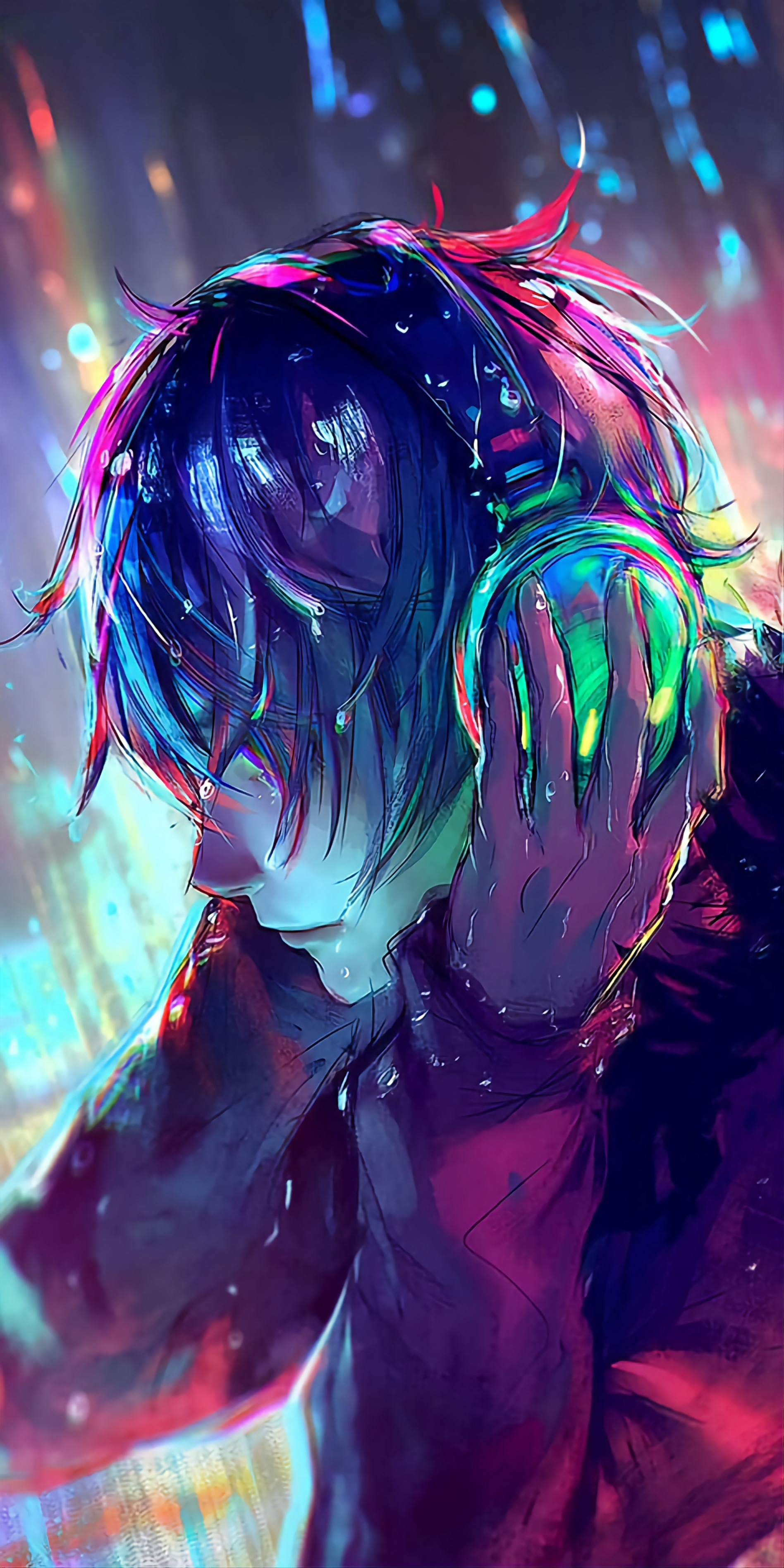 Wallpaper Anime Neon, Anime, Anime Art, Neon, Art, Background ...