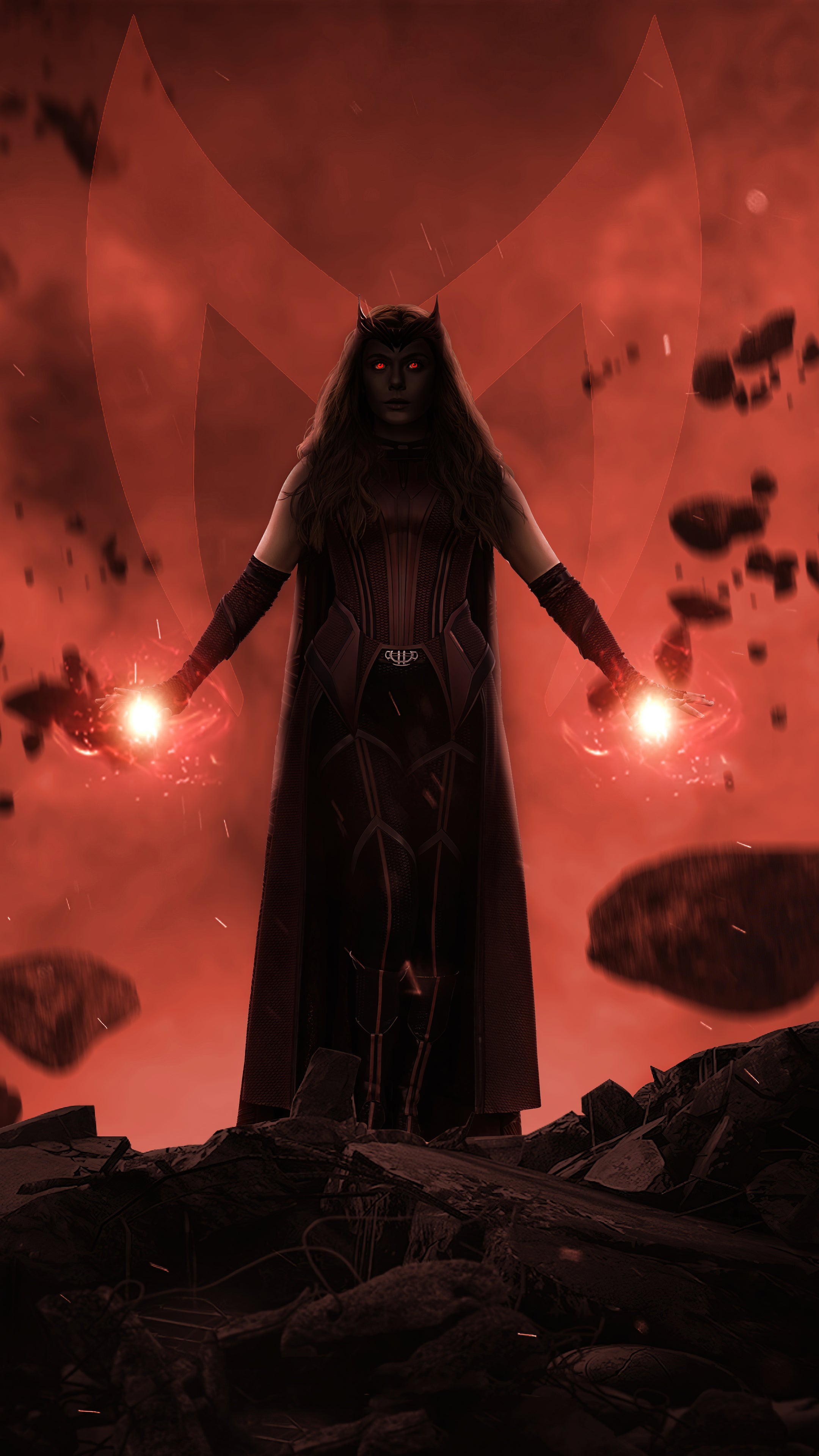 Wallpaper Wandavision, Wanda Maximoff, Elizabeth Olsen, Art, Television ...