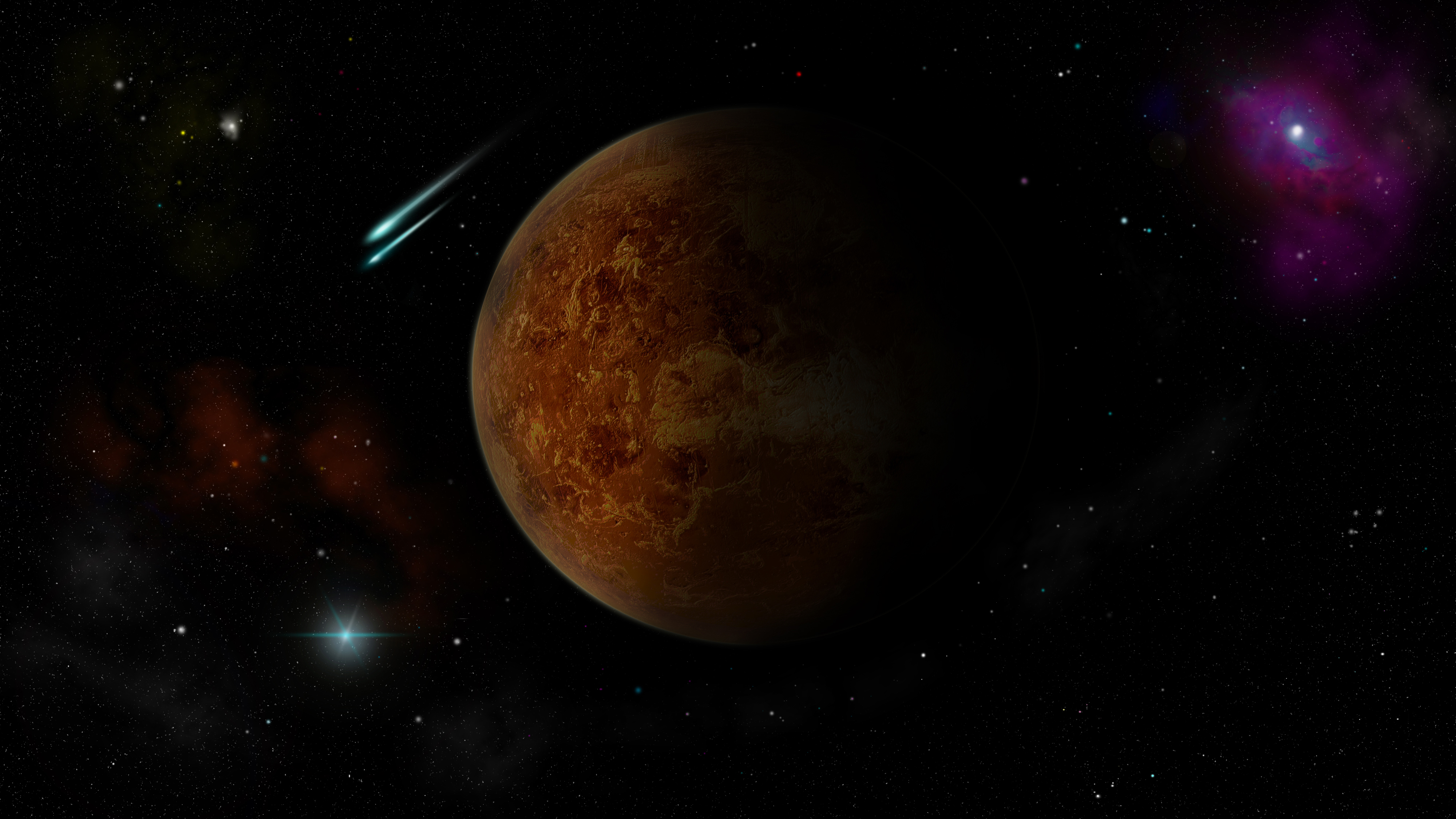 Wallpaper Brown and Black Planet With Black Background, Background ...