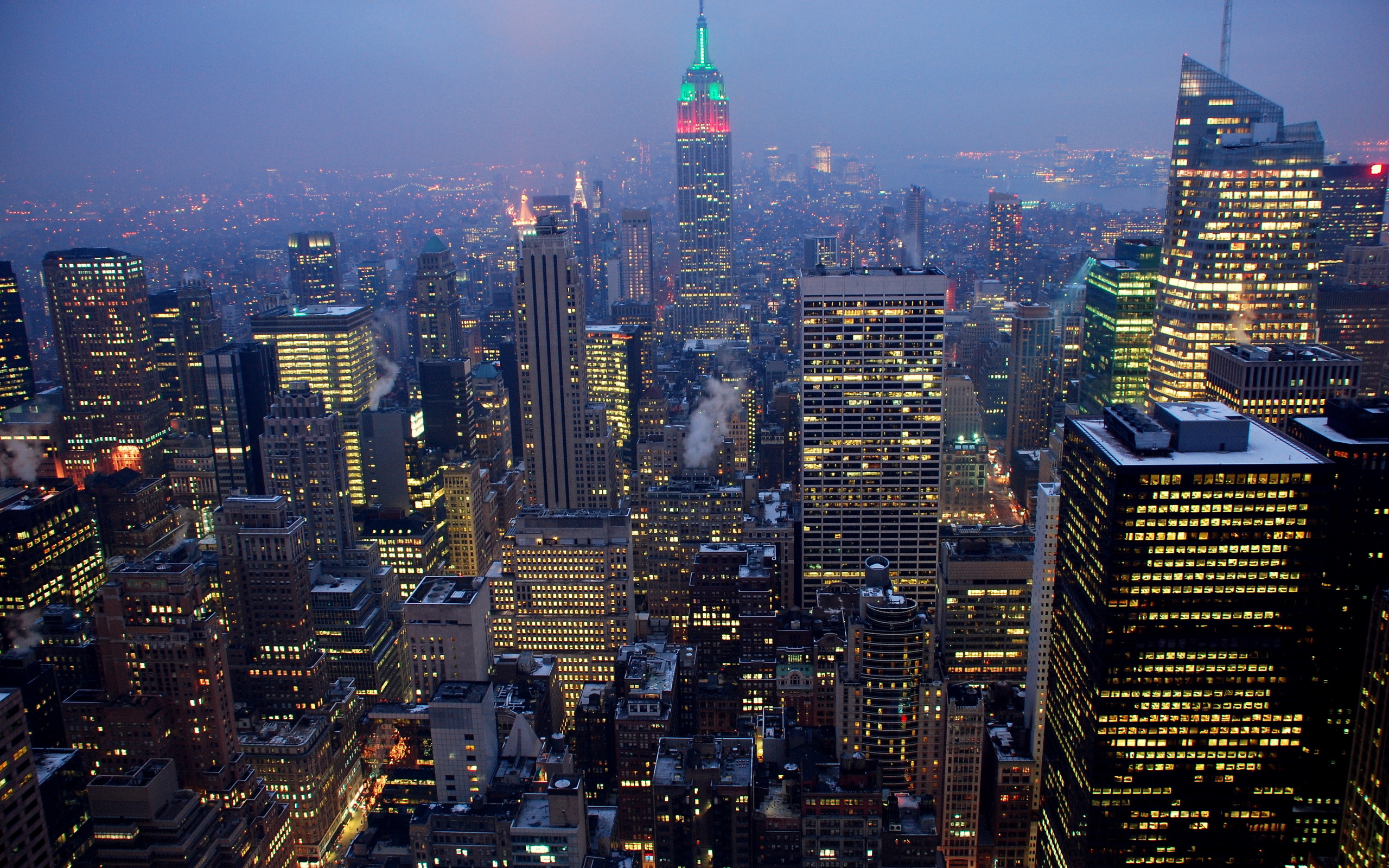 Wallpaper Aerial View of City Buildings During Night Time, Background ...