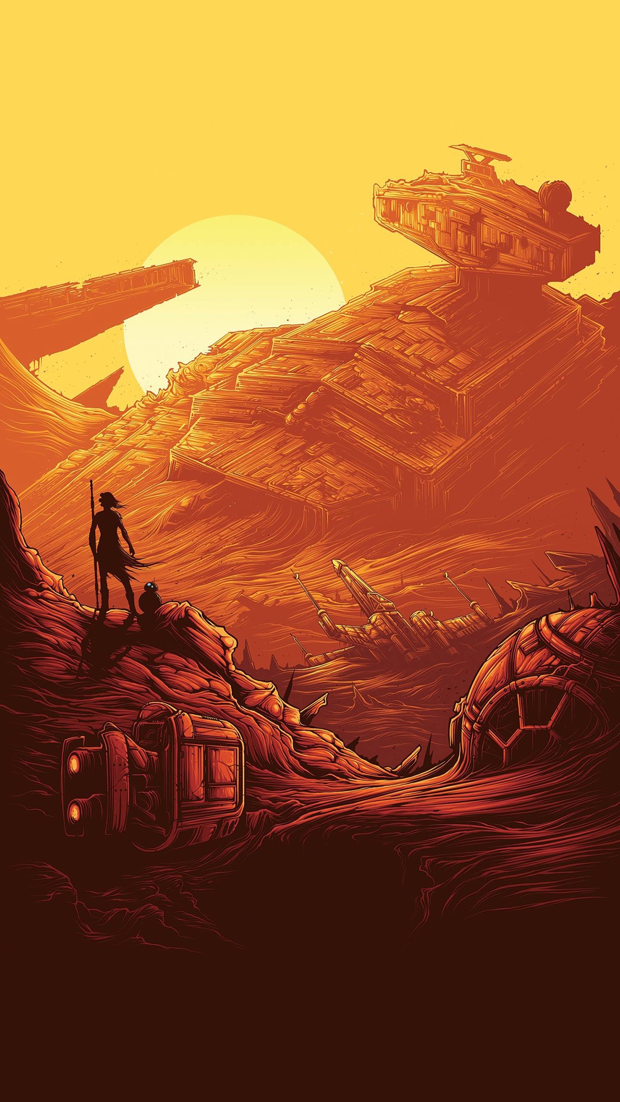 star wars orange background