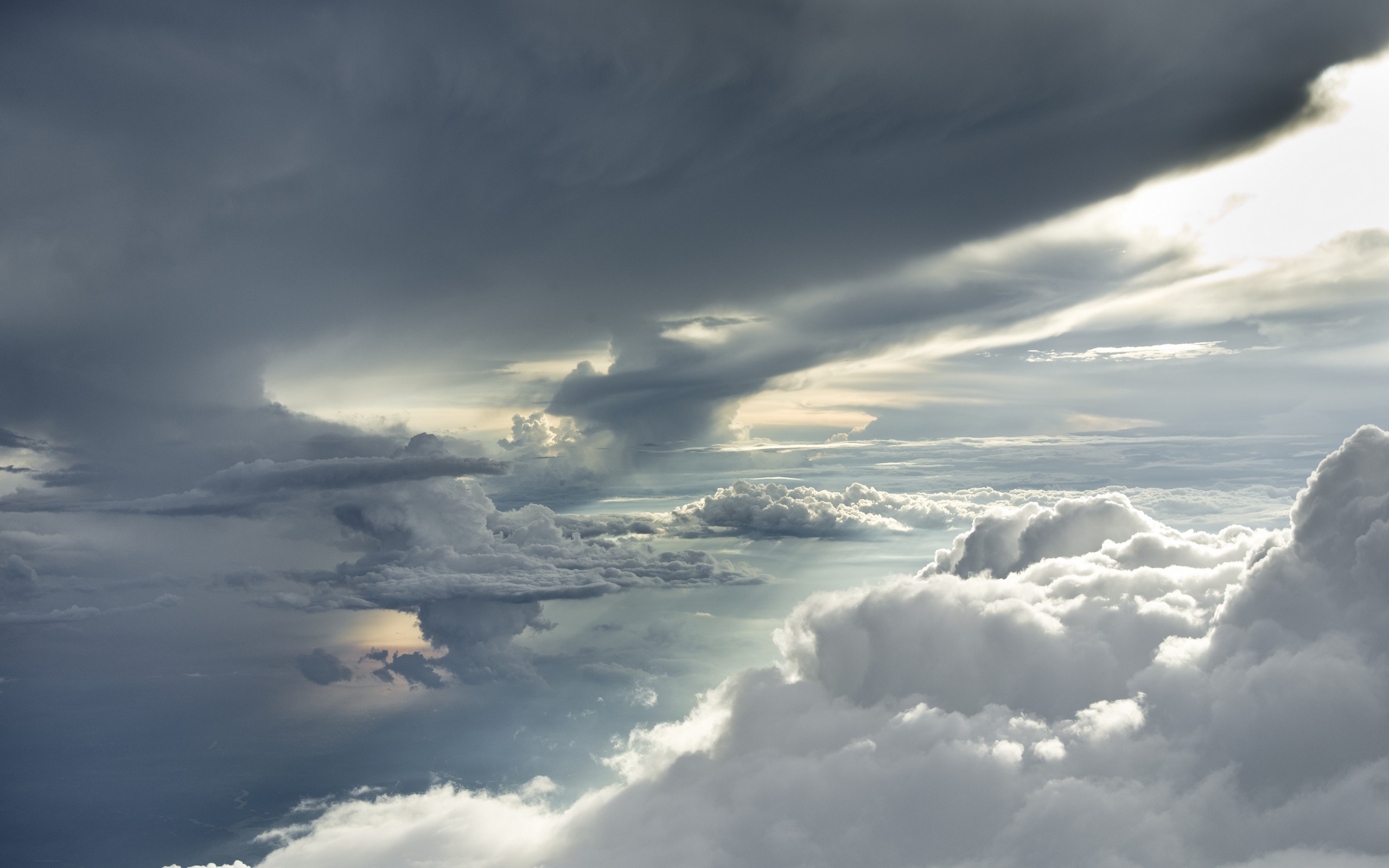 Wallpaper White Clouds and Blue Sky During Daytime, Background ...