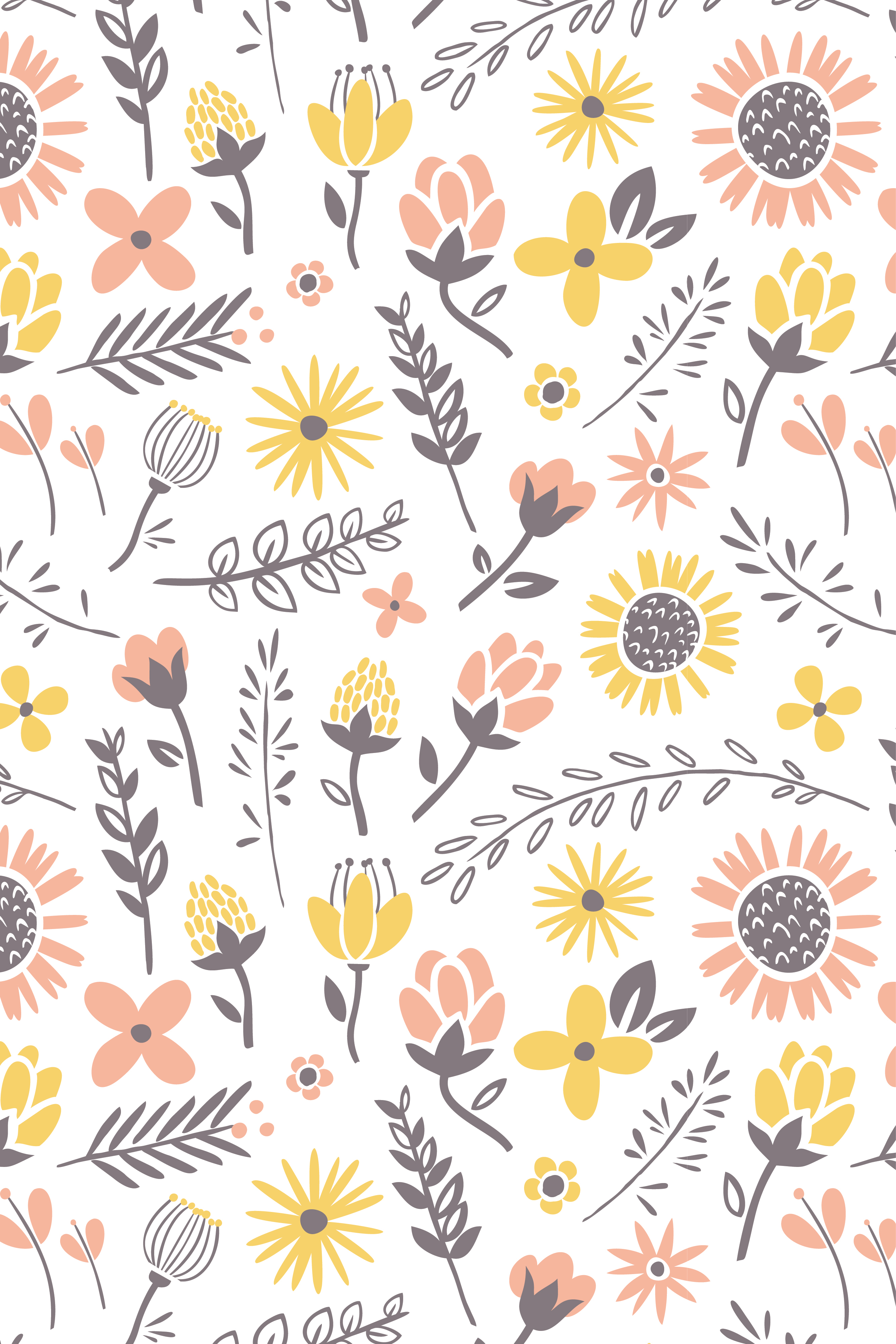 floral pattern iphone wallpaper