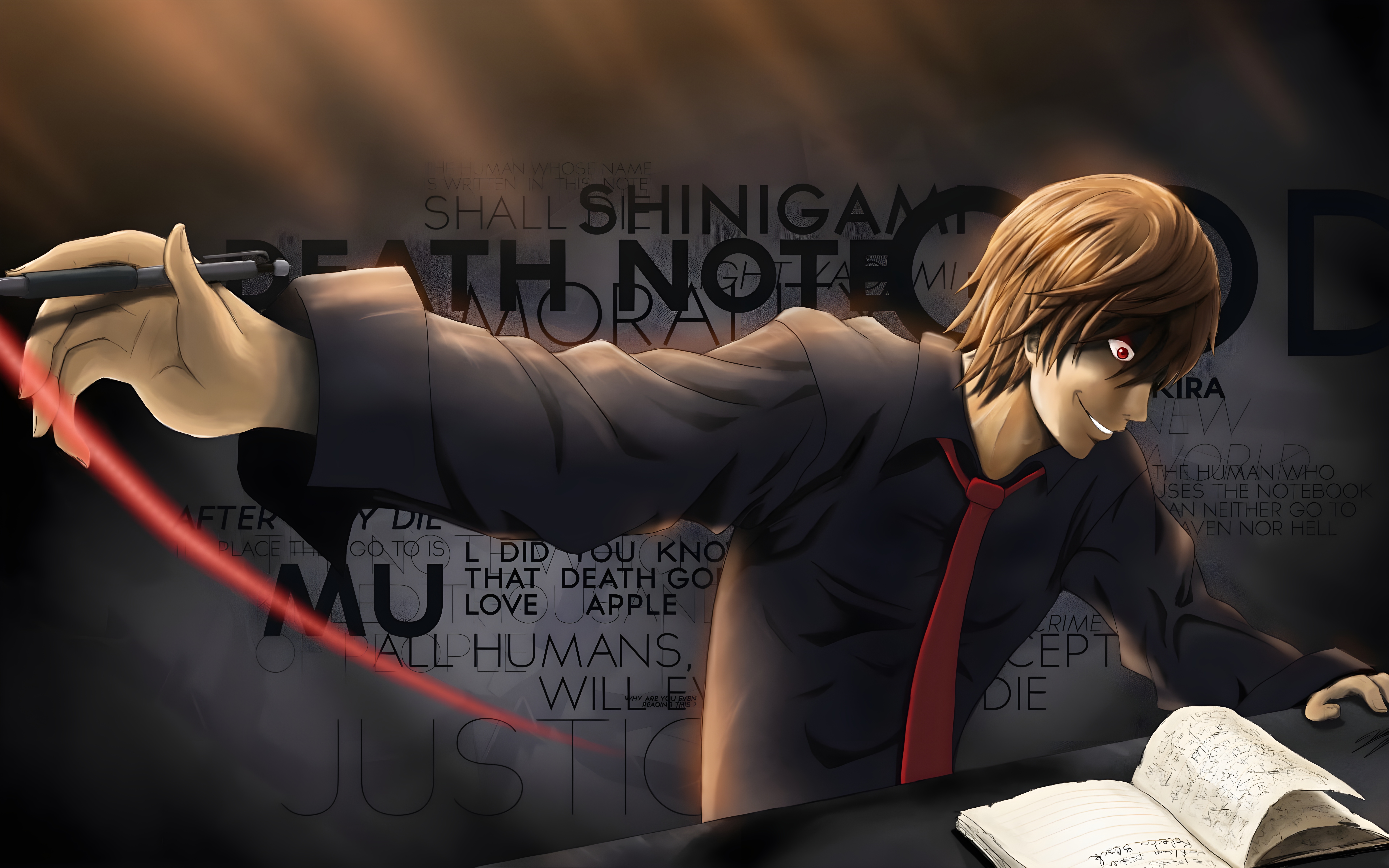 Nota De Muerte Ryuk Yagami Light Kira Nota De Muerte Ryuk Fondo De