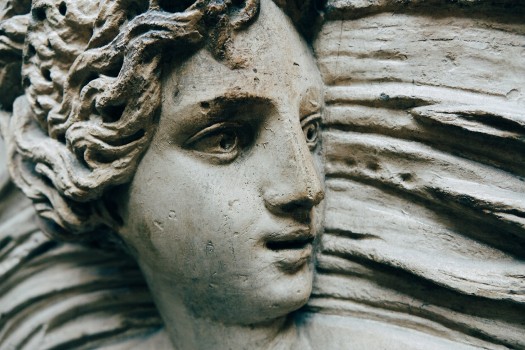 Wallpaper Gray Concrete Statue of Man, Background - Download Free Image