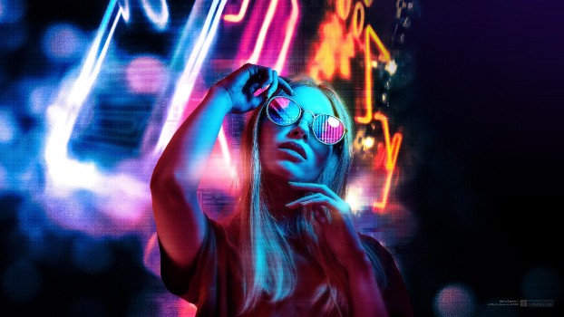Wallpaper Rock Concert, Digital Art, Art, Cyberpunk, Purple, Background ...