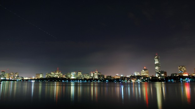Wallpaper City Skyline During Night Time, Background - Download Free Image