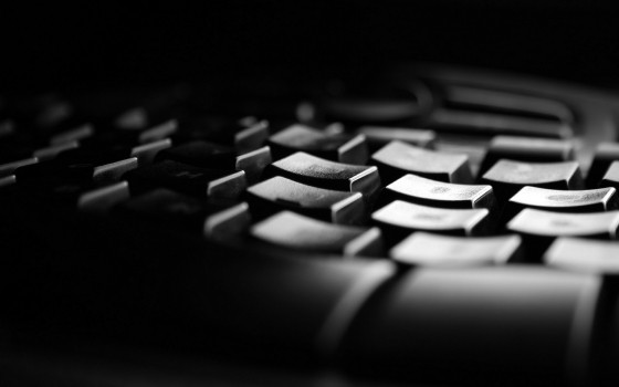 Wallpaper Black and White Computer Keyboard, Background - Download Free ...