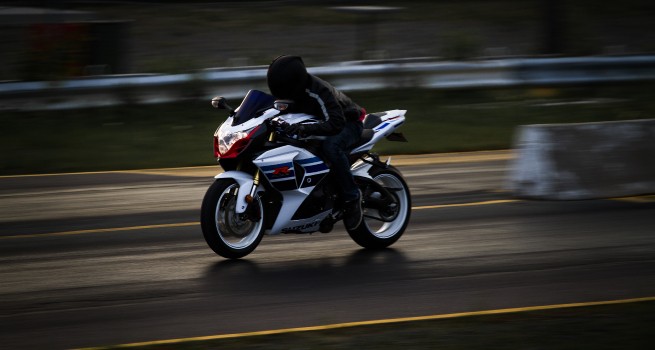 Wallpaper Man in Black Jacket Riding Blue and White Sports Bike ...