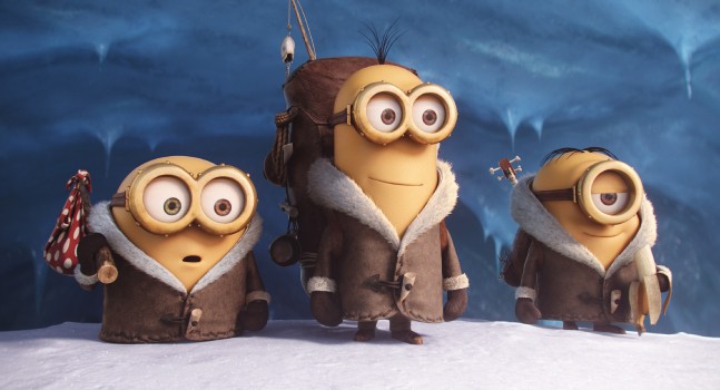 Wallpaper Minions Holding Rope on Snow Covered Ground, Background ...