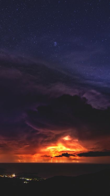 Wallpaper Nature, Space, Cloud, Atmosphere, Afterglow, Background ...