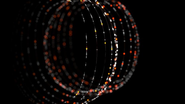 Wallpaper Red and White Round Lights, Background - Download Free Image