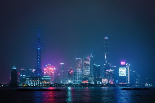 Wallpaper City Skyline During Night Time, Background - Download Free Image